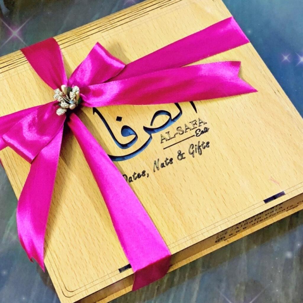 Four Variety Arabian Dates in Wooden Gift Box – Al Safa Eats